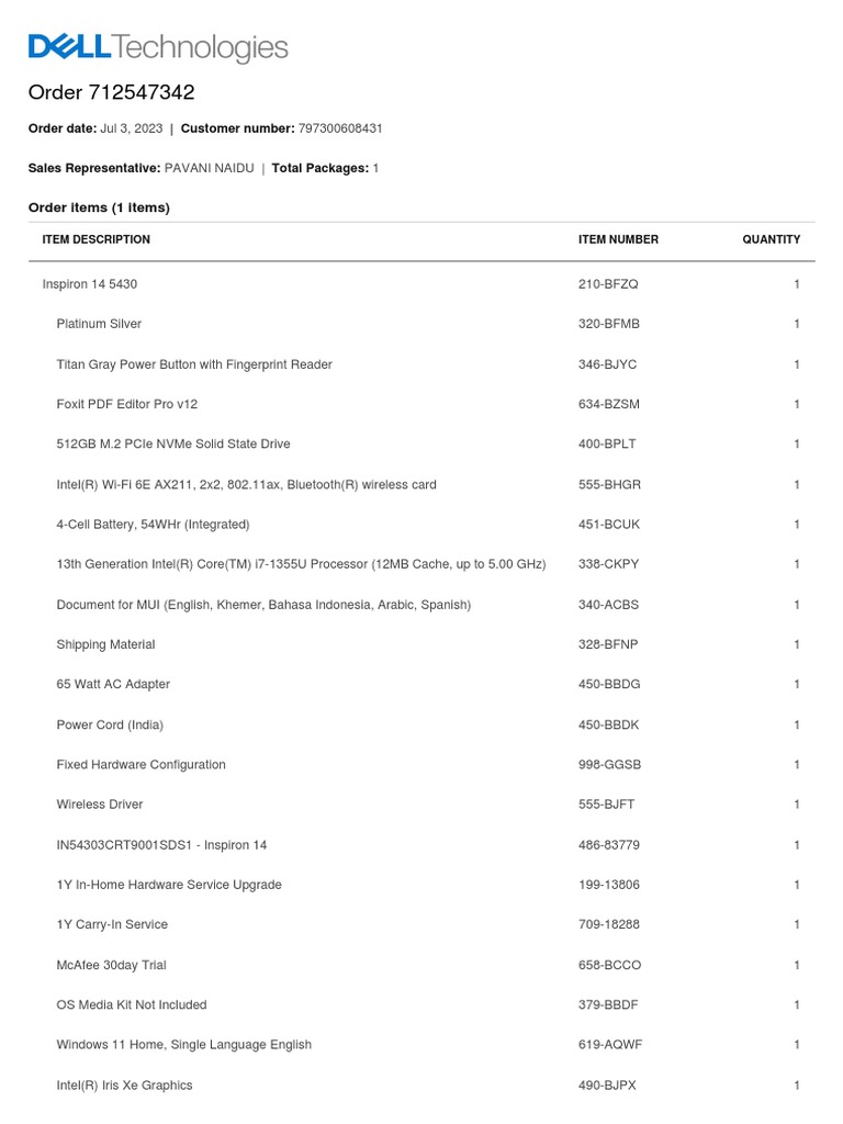 1 Packingslip | PDF | Computer Hardware | Computing