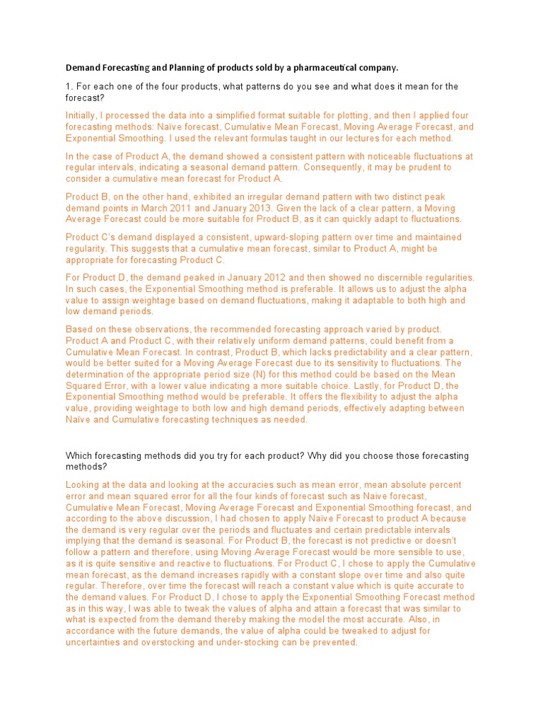 Supply Chain Planning Assessment | PDF