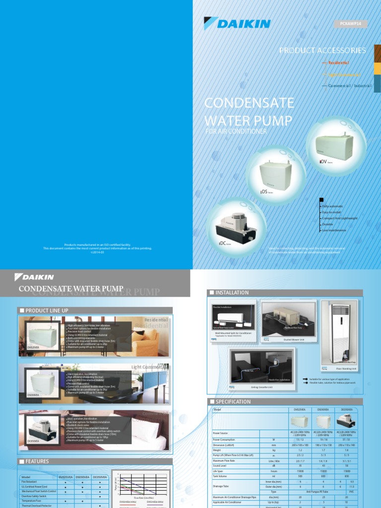 Drain Pump Daikin | PDF | Pump | Air Conditioning