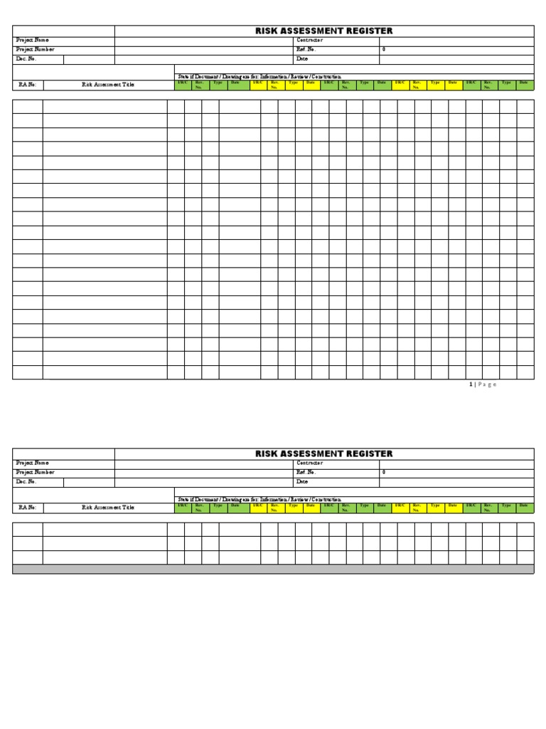 02 Risk Assessment Register | PDF