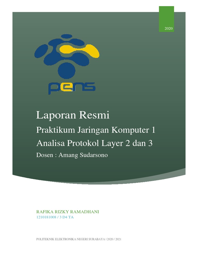 Laporan Resmi: Praktikum Jaringan Komputer 1 Analisa Protokol Layer 2 ...