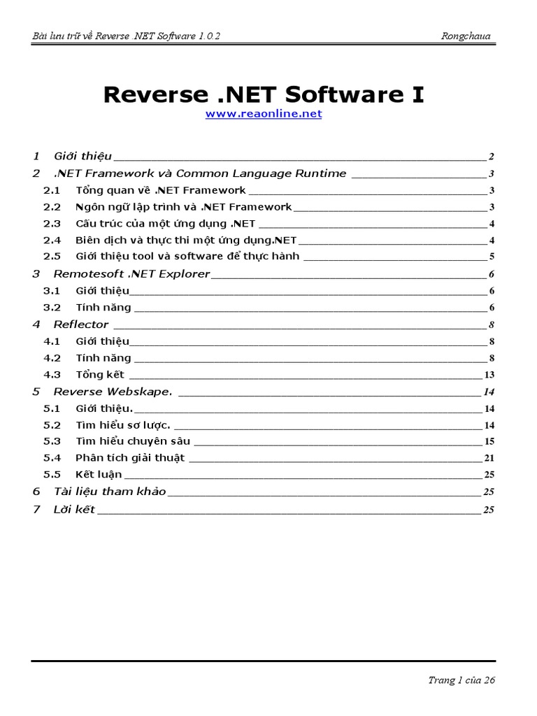 Reverse .NET Software | PDF