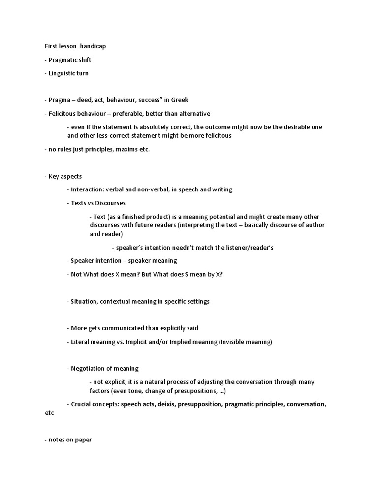 Pragmatics in Conversation Analysis | PDF | Semiotics | Grammar