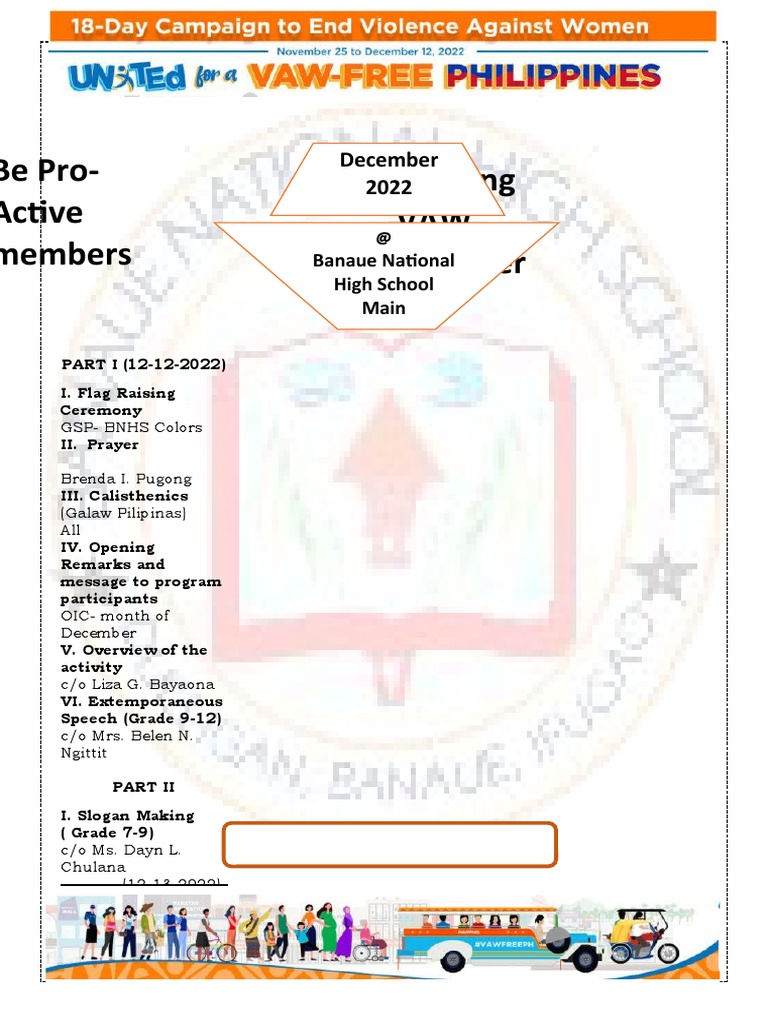 Program Invitation - Vaw Free Sample | PDF