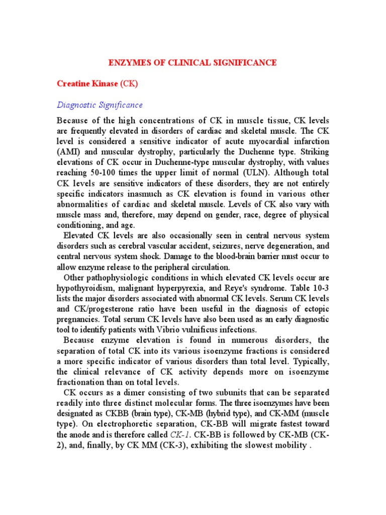 انزيمات القلب | PDF | Clinical Medicine | Medical Specialties
