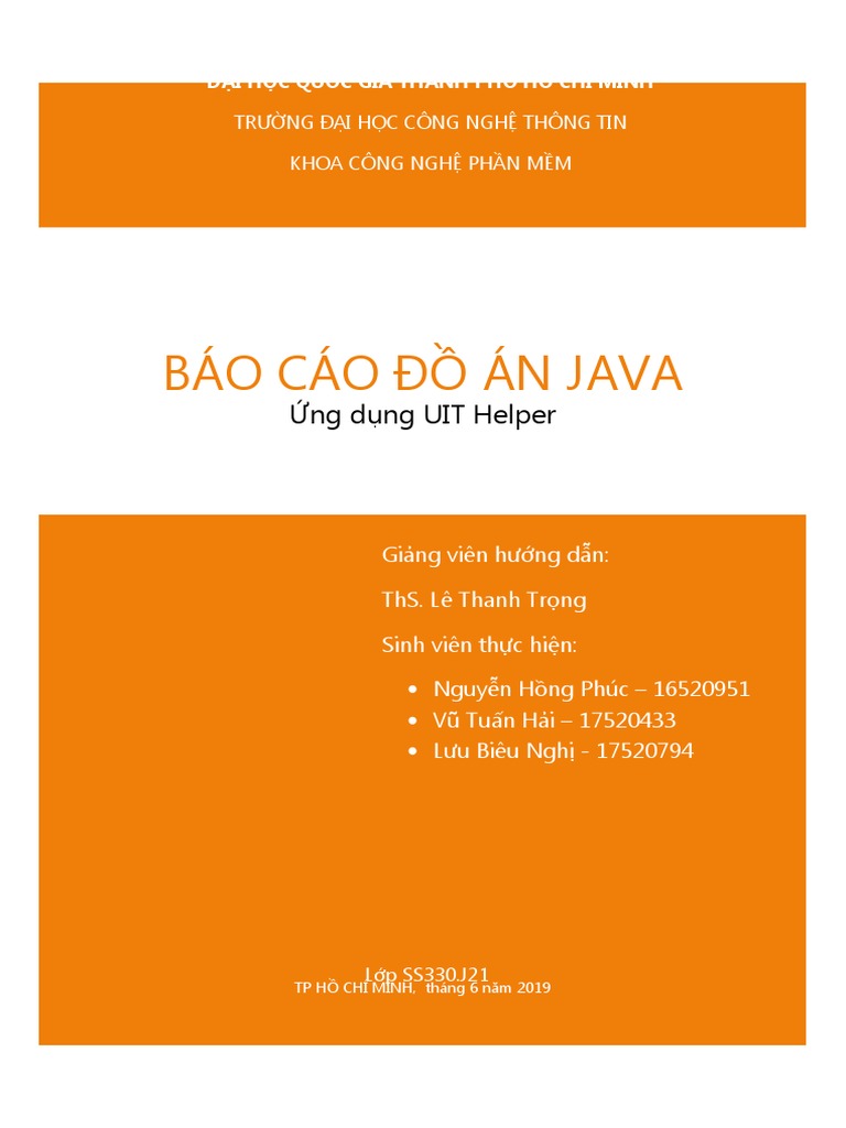 Báo Cáo Đ Án Java | PDF