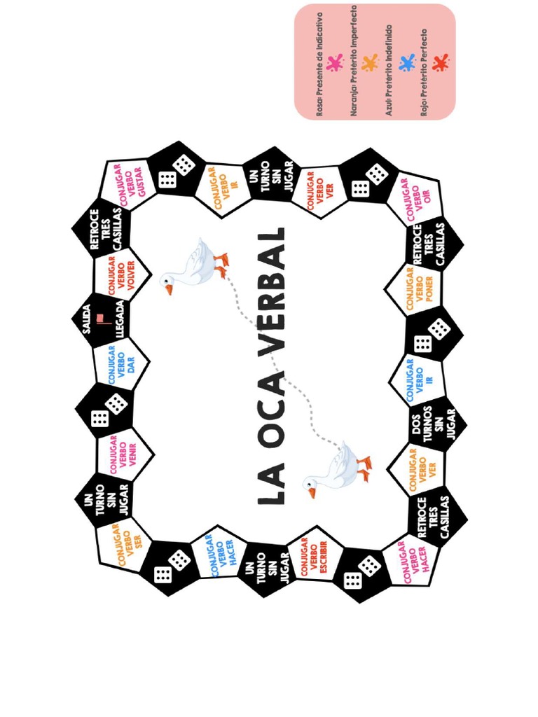 Juego de la oca Verbos | PDF