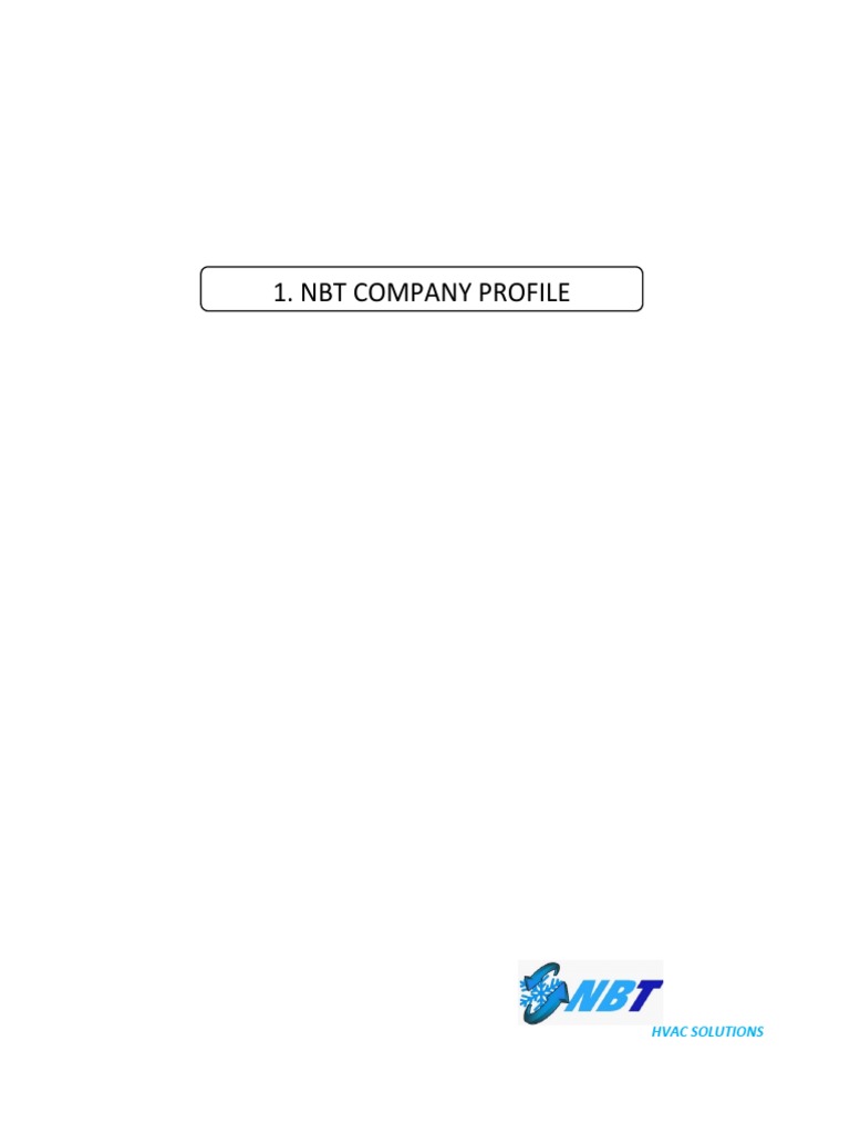 NBT Company Profile: Hvac Solutions | PDF