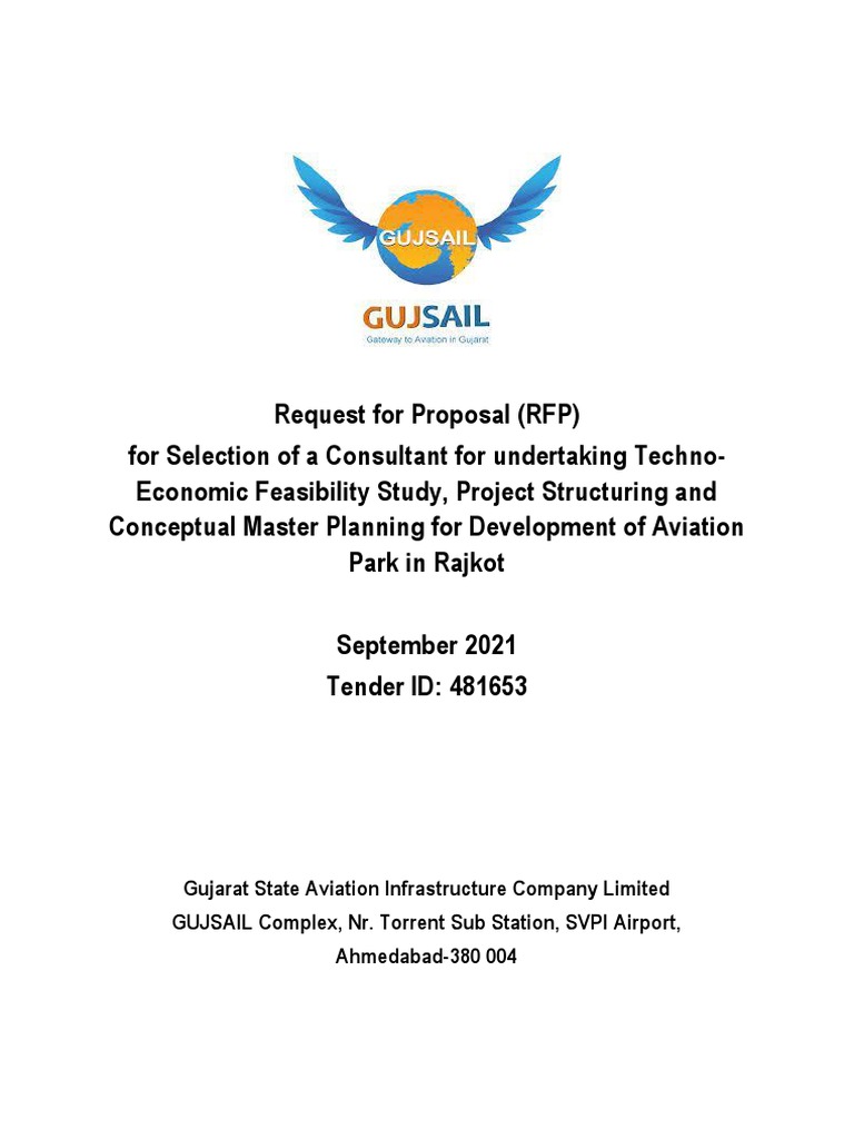 RFP Techno-Economic Feasibility Study Aviation Park | PDF | Request For Proposal | Business