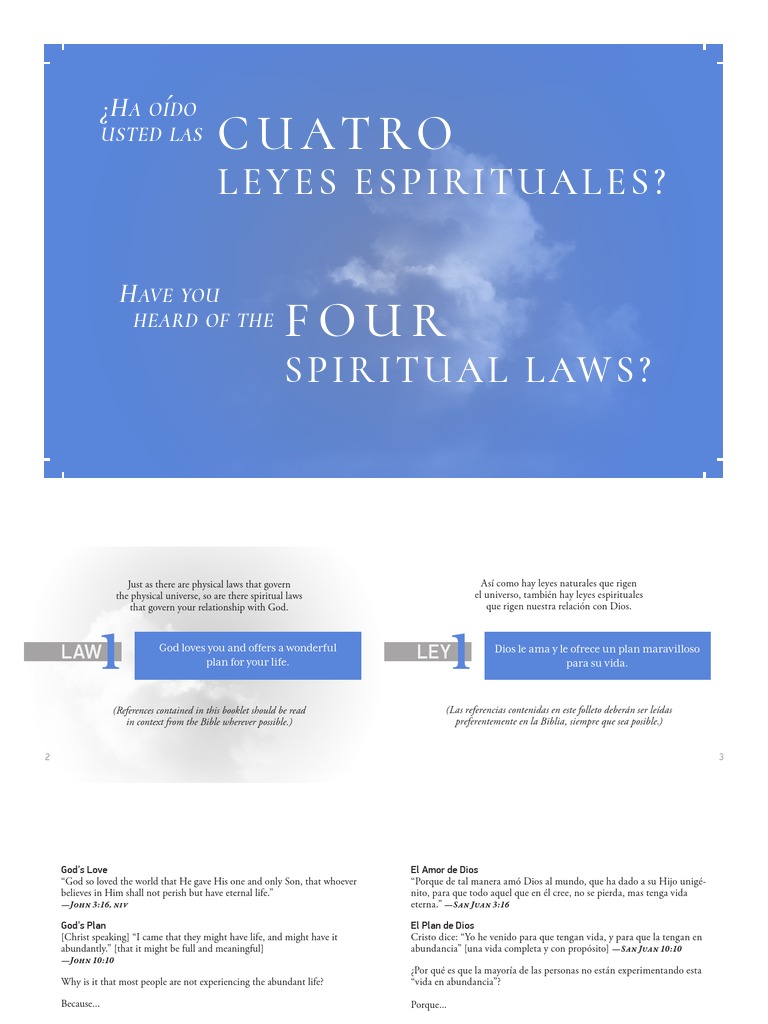 Cuatro Leyes Espirituales para Evangelizar | PDF
