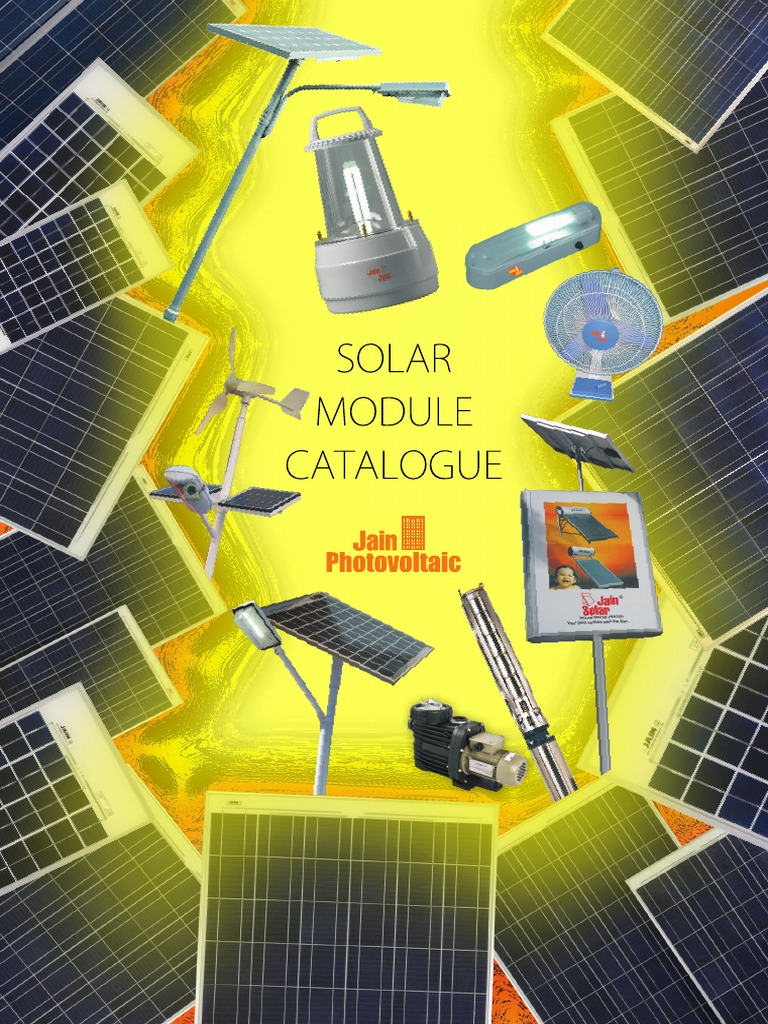 Jain Solar Module Catalogue | PDF | Solar Panel | Photovoltaics