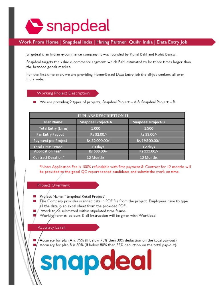 Snapdeal Project Details | PDF | Business | Service Industries
