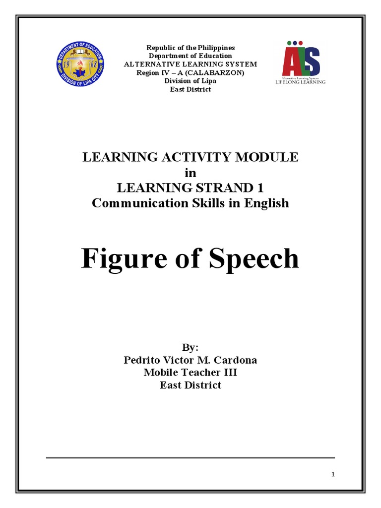 Figure of Speech Learning Module | PDF | Metaphor | Linguistics
