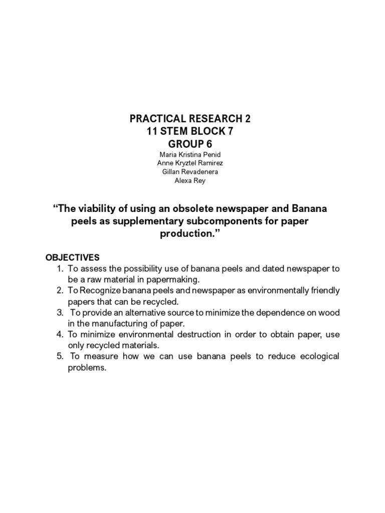 PR2 - Title and Objectives | PDF