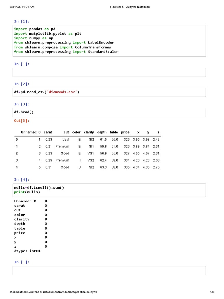 Practical-5 - Jupyter Notebook | PDF | Coefficient Of Determination | Errors And Residuals