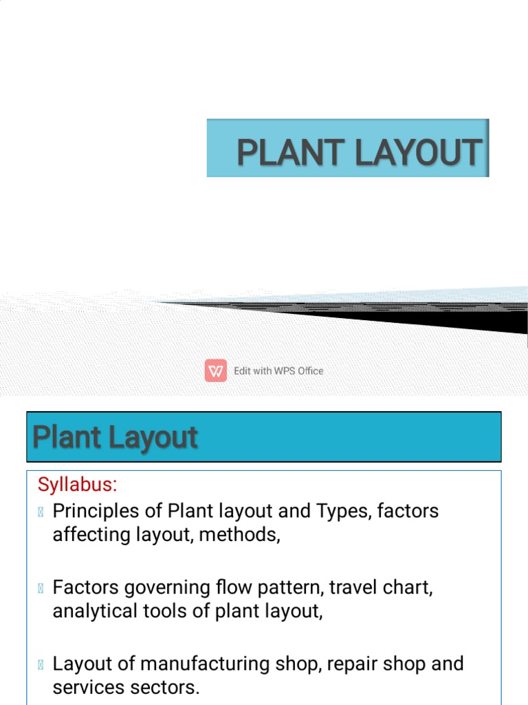 1.2 PLant Layout | PDF | Chart | Inventory