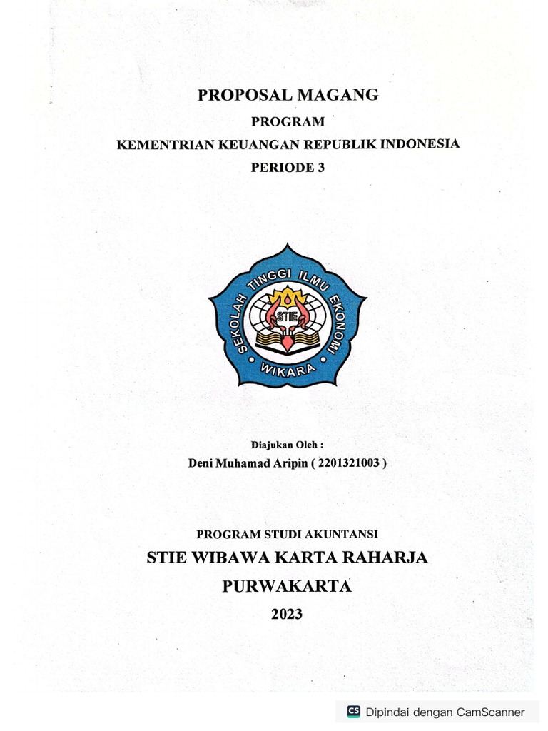 Deni - Proposal Magang Kemenkeu | PDF