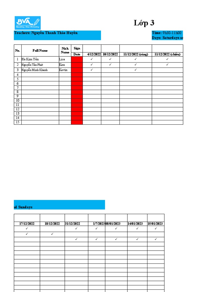 Điểm danh BVA | PDF | Vietnam | Vietnamese People