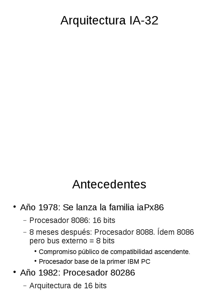 Arquitectura IA-32: Modos y Administración | PDF | Informática