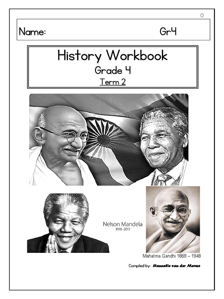 2022 History Term 2 Workbook Grade 4 | PDF | Nelson Mandela | Mahatma ...