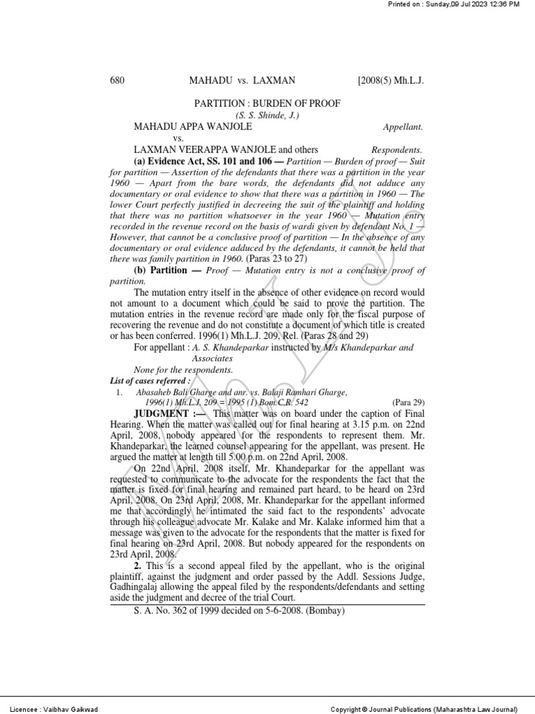 Judgment-1 230712 084343 | PDF | Lawsuit | Burden Of Proof (Law)