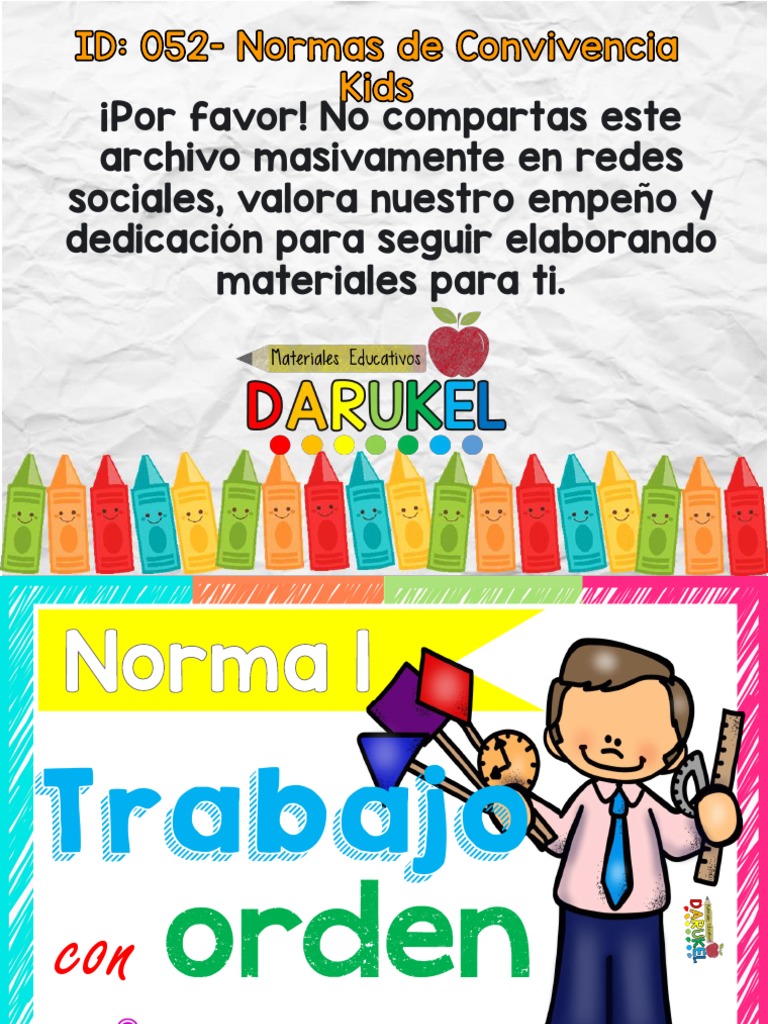 Normas de Convivencia Crayones Darukel | PDF