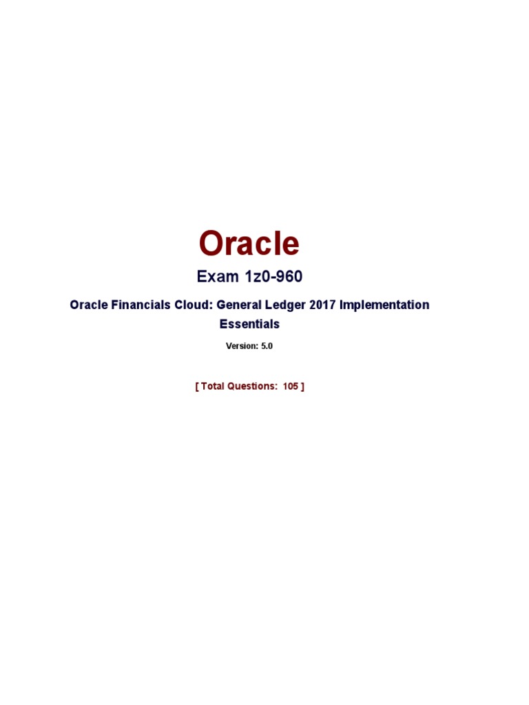 Oracle GL 2017 Implementation Guide | PDF | Debits And Credits | Computing