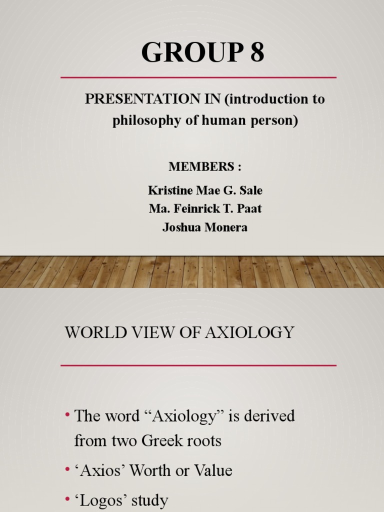 Group 8 Presentation in Philosophy | PDF | Axiology | Aesthetics