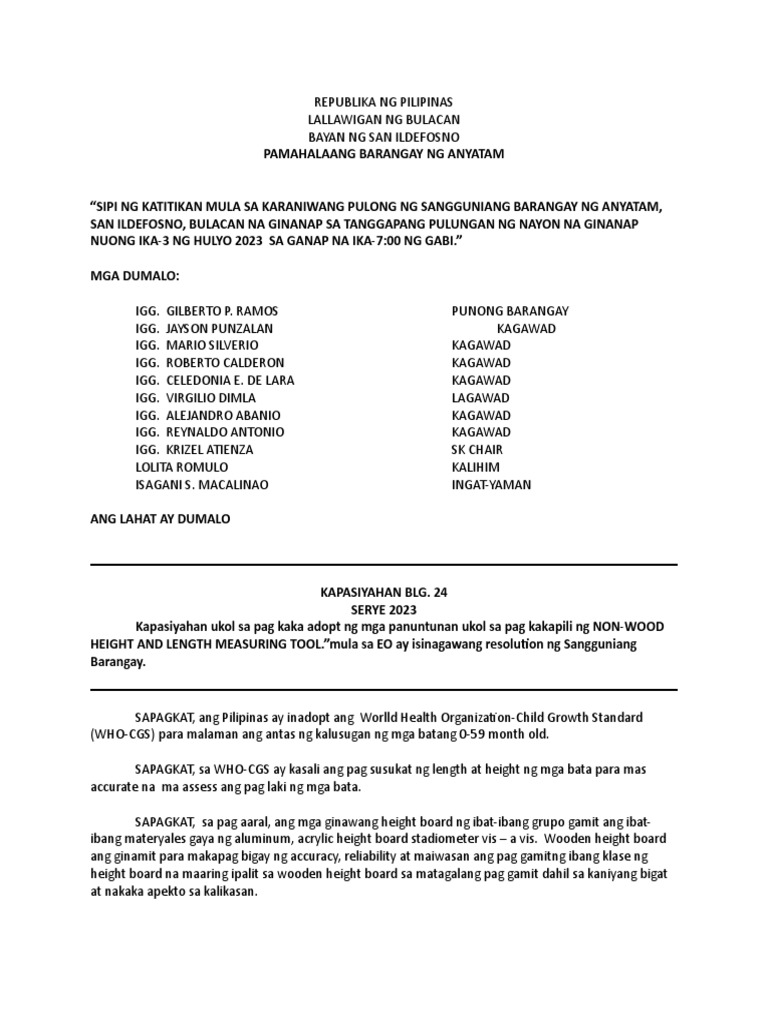 Wooden Height Board | PDF