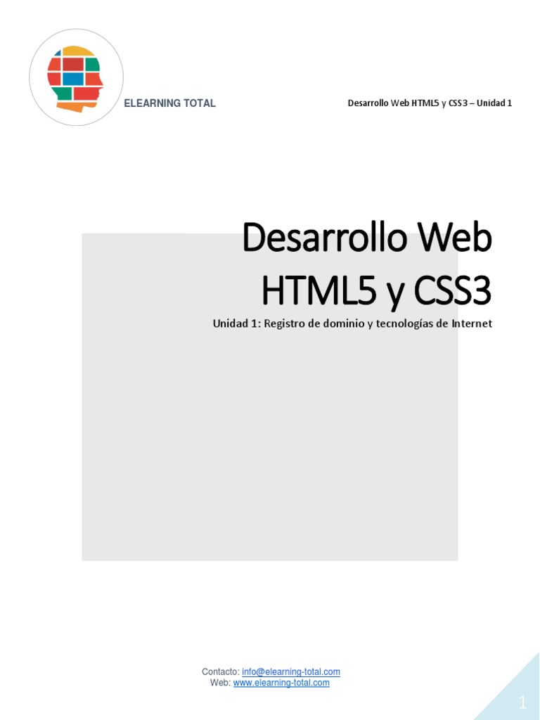 Unidad Didactica1 html5 css3 2019 | PDF | sistema de nombres de dominio ...