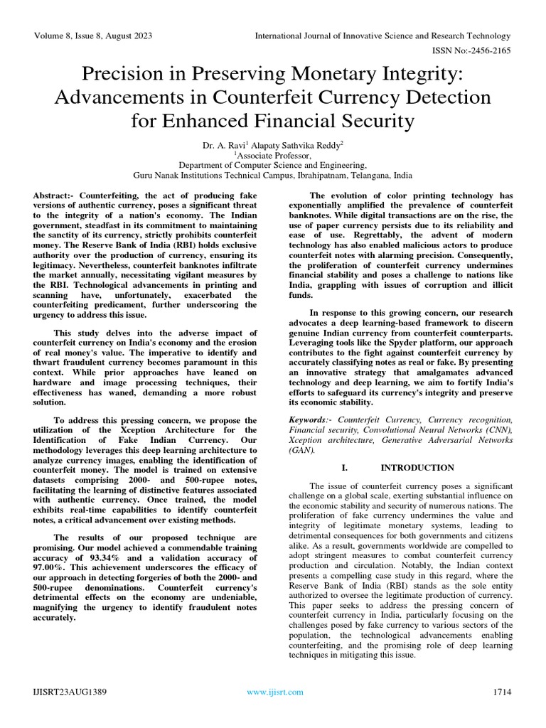 Precision In Preserving Monetary Integrity Advancements In Counterfeit