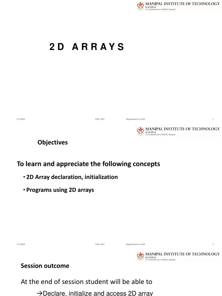 L20 L21 2DArray | PDF