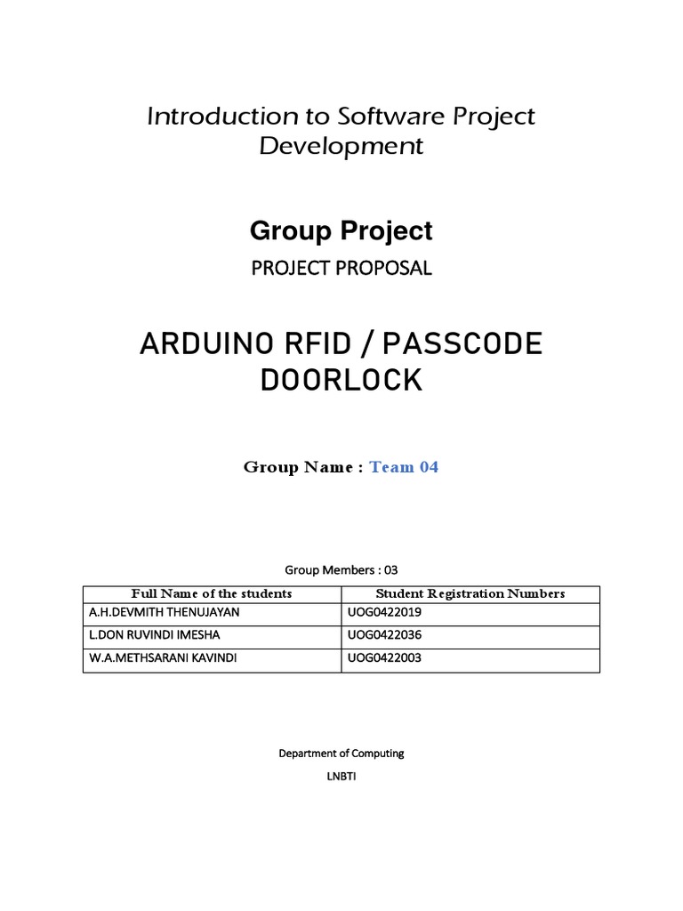 Project Proposal | PDF | Access Control | Usability