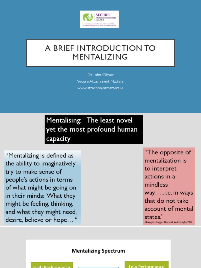 Introduction to Mentalizing Basics | PDF | Psychotherapy | Mind