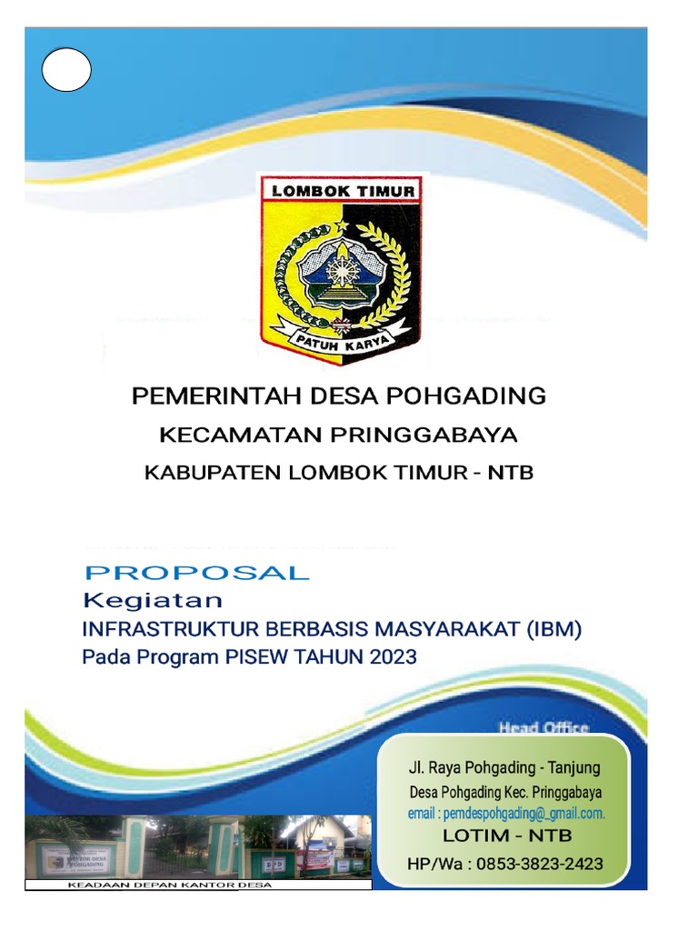 Contoh PROPOSAL PISEW DESA POHGADING 2023 | PDF