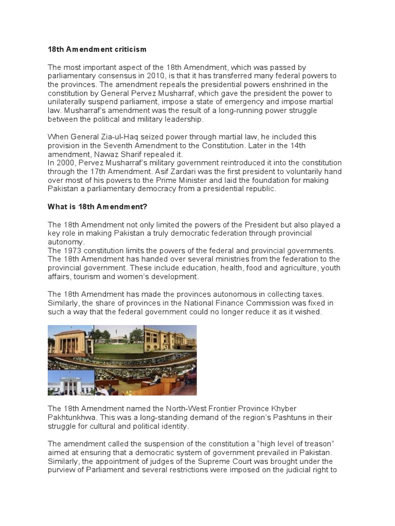 18th Amendment Criticism | PDF | Political Law | Political Charters