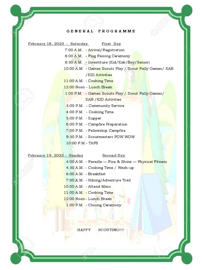 BSP Programme | PDF | Scouting | Youth Movements