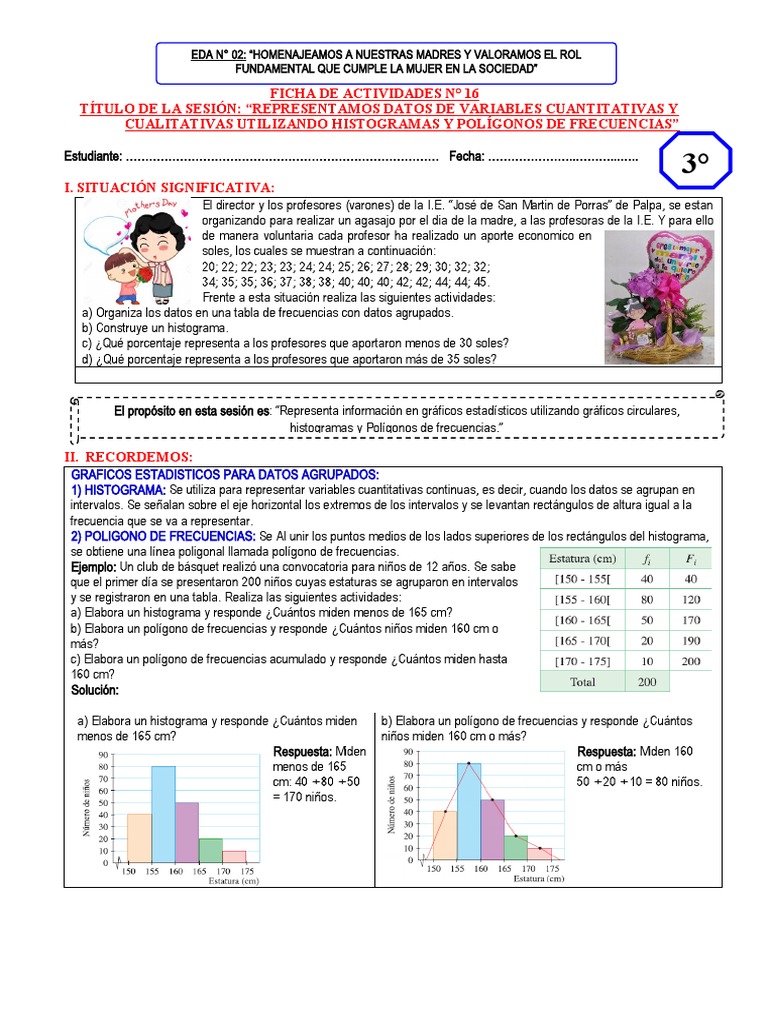 SOLUCION FICHA 7 - 3ERO - EDA2 | PDF | Histograma | Estadísticas
