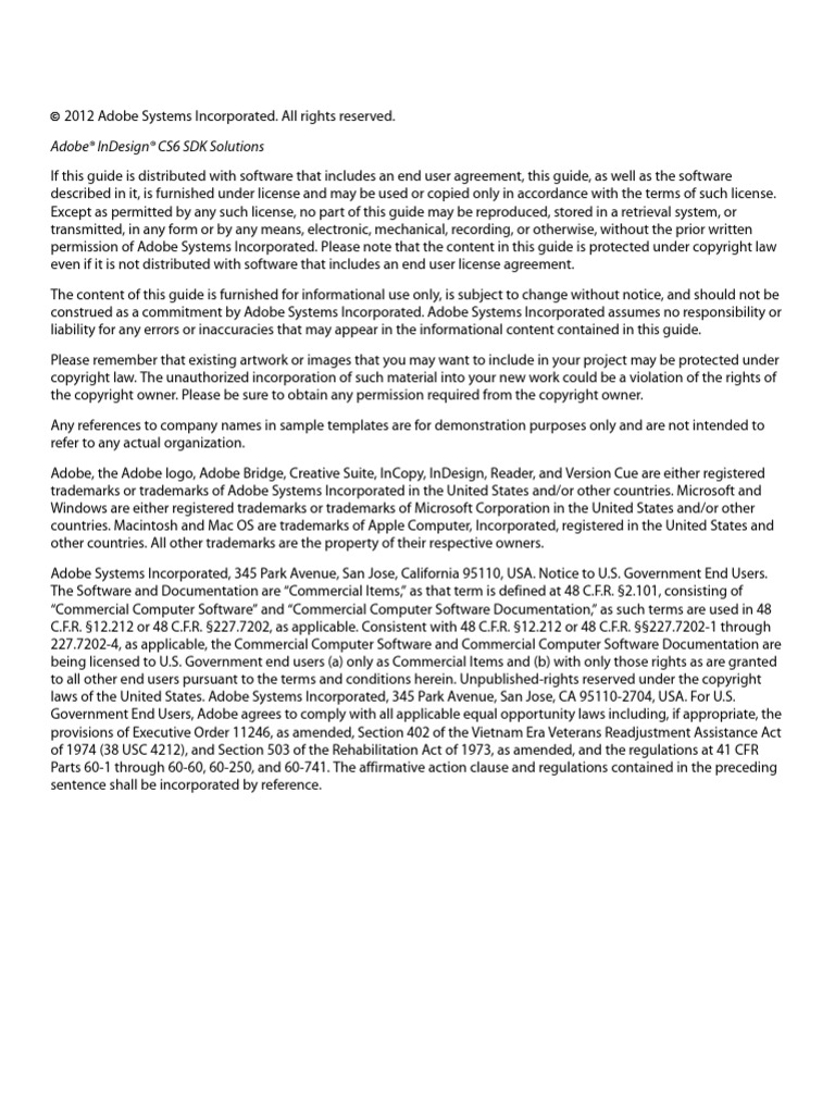 InDesign CS6 Documentation | Download Free PDF | Copyright | Code Of ...