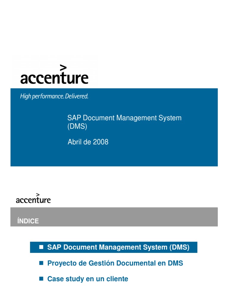 2 - Gestion - de - Doc - Con - SAPDMS - Accenture | PDF | Gestión de ...