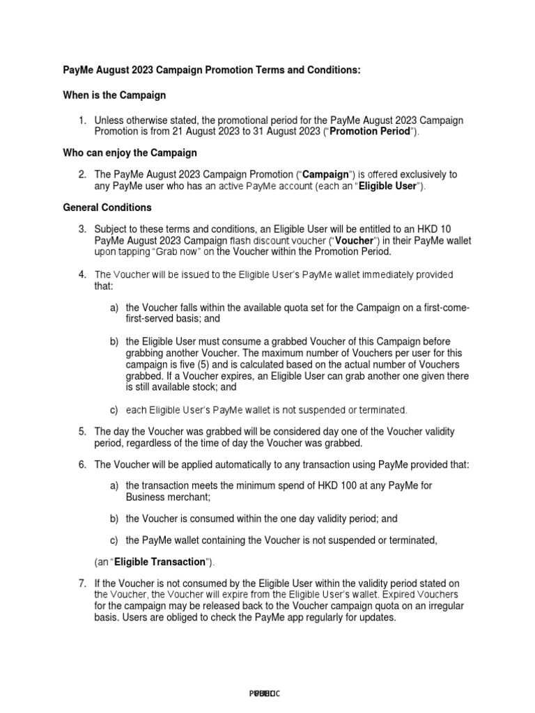 PayMe FV 10 Aug 2023 Campaign R4 en | PDF | Hong Kong | Debit Card