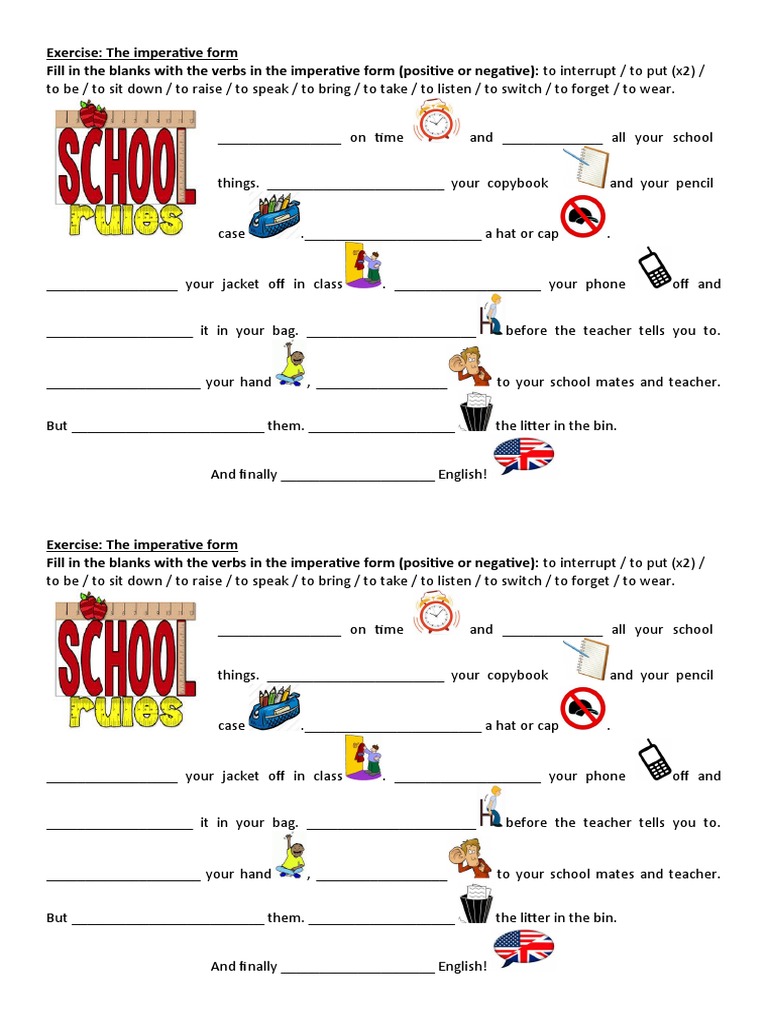 Exercise The Imperative Grammar Drills Reading Comprehension Exercises ...