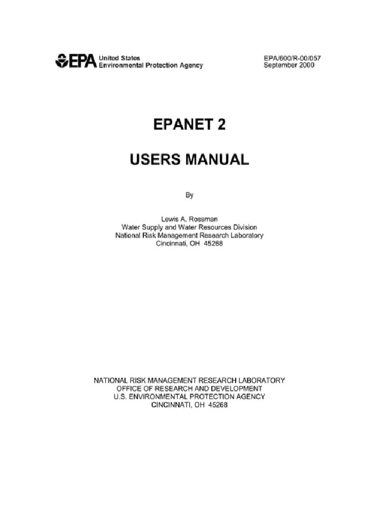 Epanet Manual | PDF