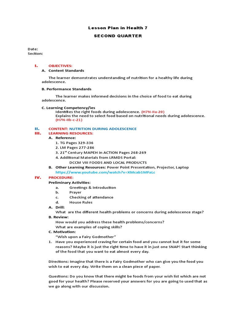 Lesson Plan Sample | PDF | Learning | Lesson Plan