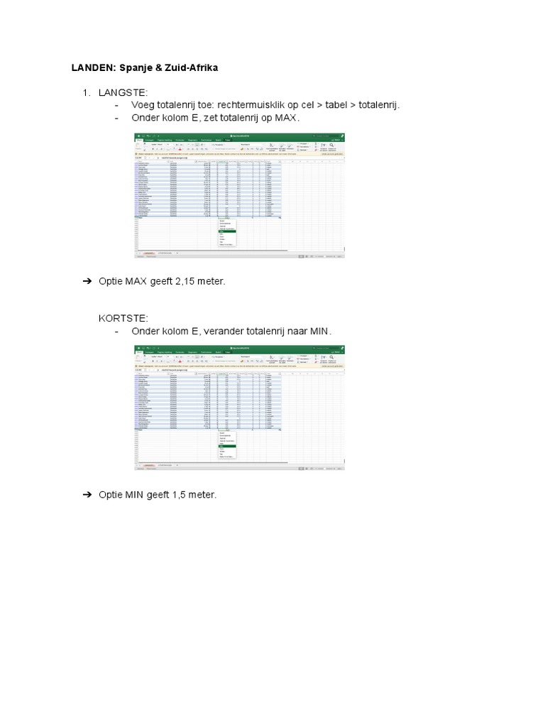 PTA Excel 2022 - Uitwerkingen | PDF