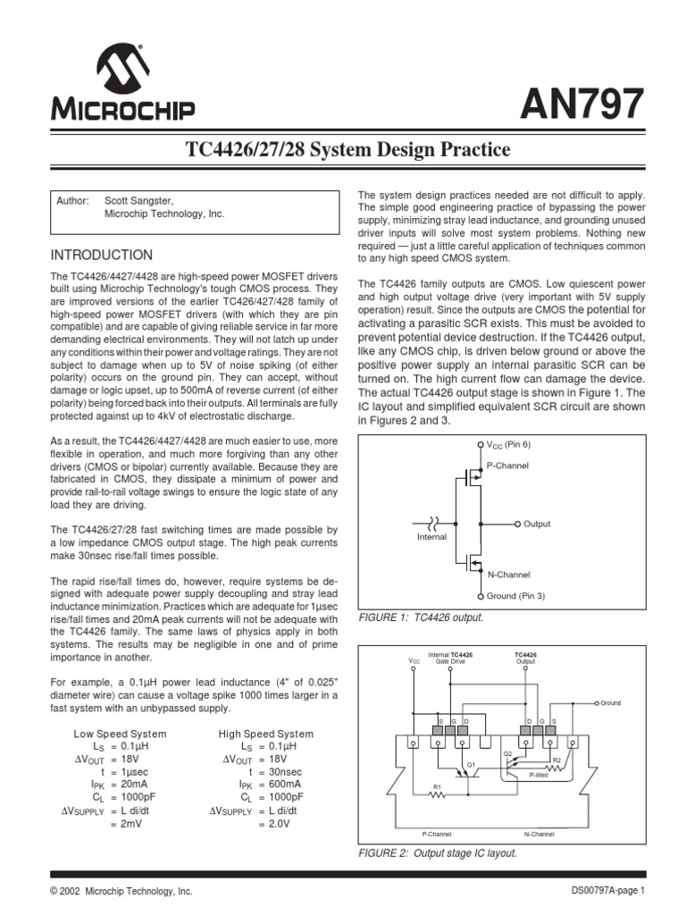 TC 4427 App Note | PDF | Capacitor | Cmos TC 4427 App Note | PDF | Capacitor | Cmos