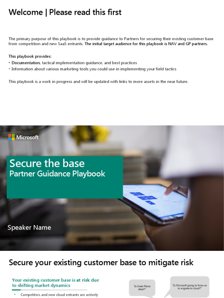 Transition Partner Playbook | PDF | Cloud Computing | Software As A Service