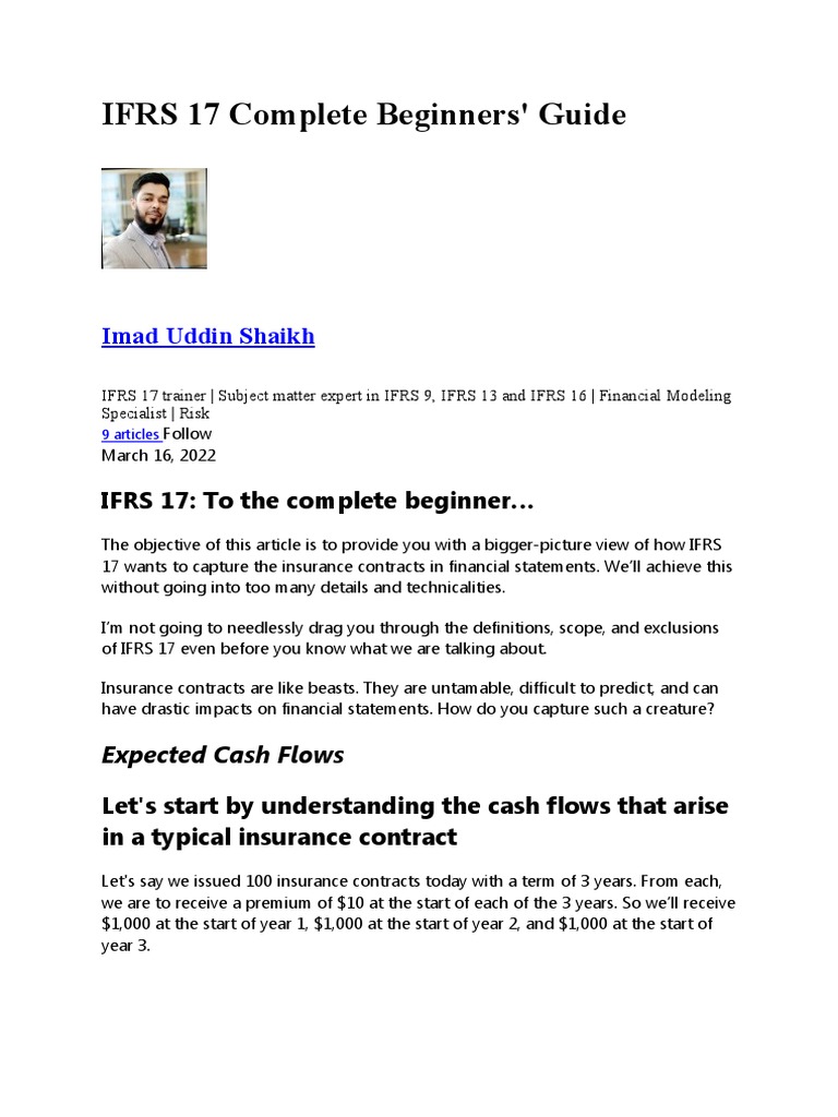 IFRS 17 Complete Beginners | PDF | Insurance | Income Statement