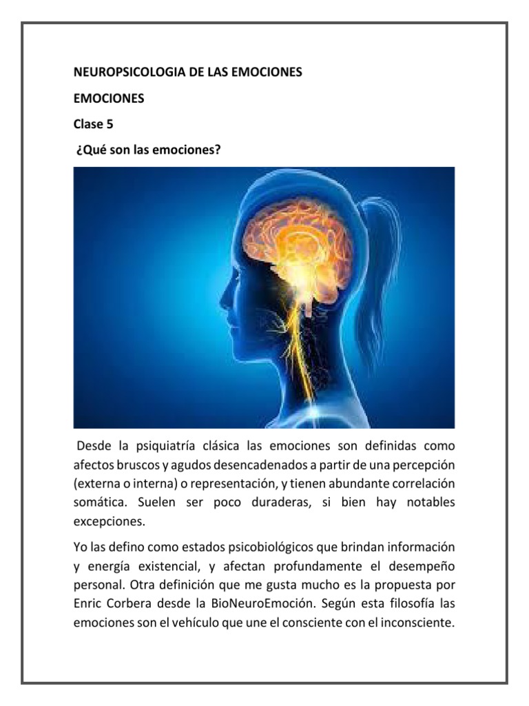 Neuropsicologia De Las Emociones Pdf