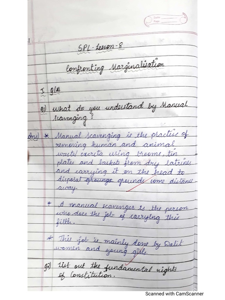 SPL-8 CONFRONTING MARGINALISATION NOTES | PDF